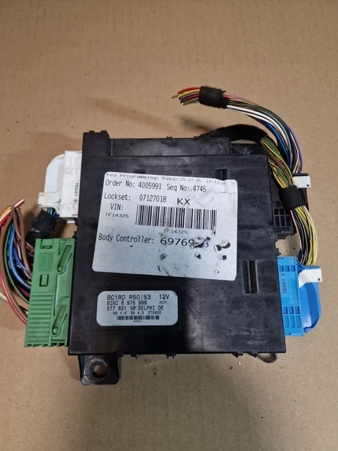 BMW MINI COOPER One R50 R53 Unit Basic Module Bcm 6976988 Body ...
