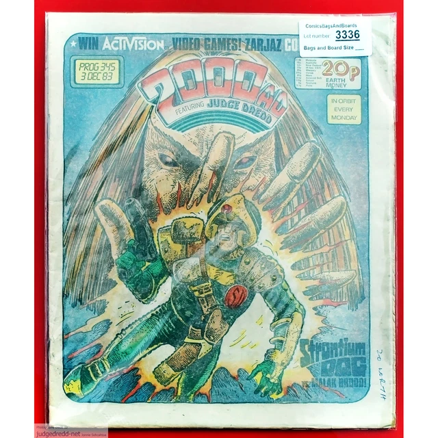2000AD PROG 345 1 Judge Dredd Comic Book Issue 3 12 83 UK 1983 (Lot ...