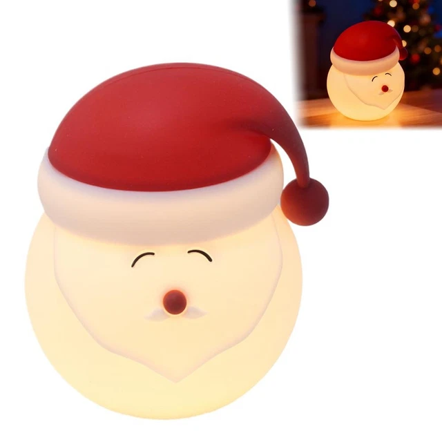 CREATIVE GIFT SILICONE LED Night Light Christmas Santa Claus Snowman ...