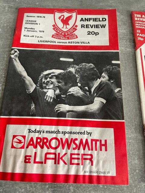 LIVERPOOL FOOTBALL PROGRAMMES 1978-1985 inc. European Super Cup & Semi ...