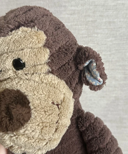 FLYING TIGER CORD Monkey Copenhagen Demark Brown Floral Ear Soft Toy ...