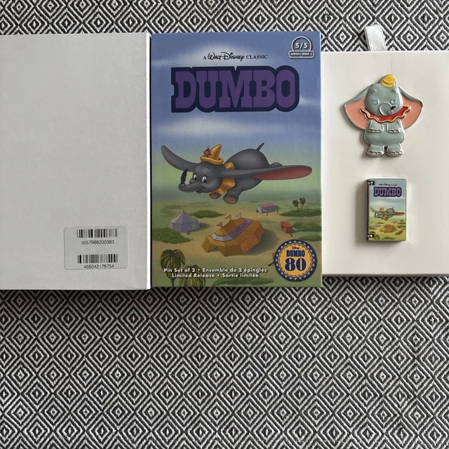 DISNEY VHS PIN Badge Set Dumbo 80 years 5/5 series 1 Limited £12.50 ...