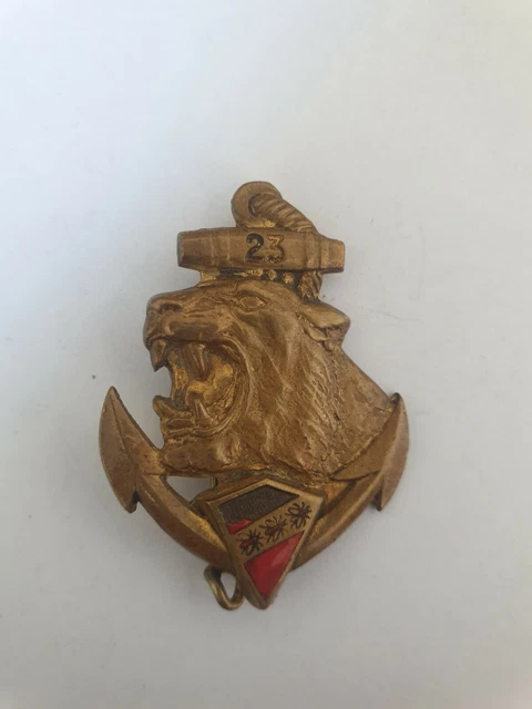 INSIGNE MÉTALLIQUE DU 23° Régiment d'infanterie Coloniale EUR 20,00 - PicClick FR