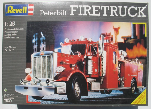 REVELL 7529 PETERBILT Firetruck Feuerwehrauto 1:25 LKW Modellbausatz ...