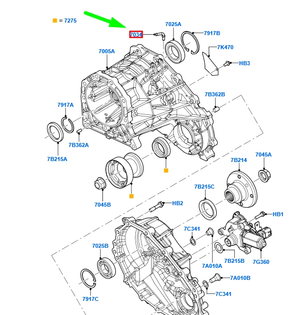 FORD RANGER T6 Transfer Case Vent Valve Assy AB39-7034-AA 1720716 NEW ...