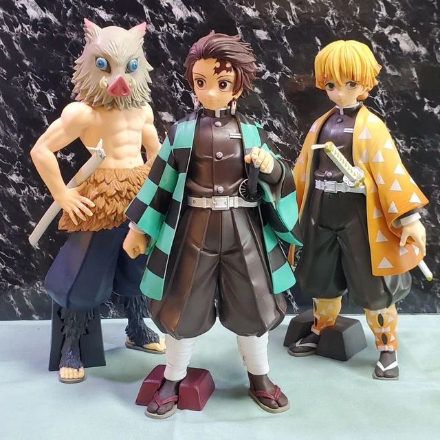 DEMON SLAYER KIMETSU No Yaiba Figure Tanjiro Inosuke Zenitsu Set Lot of ...
