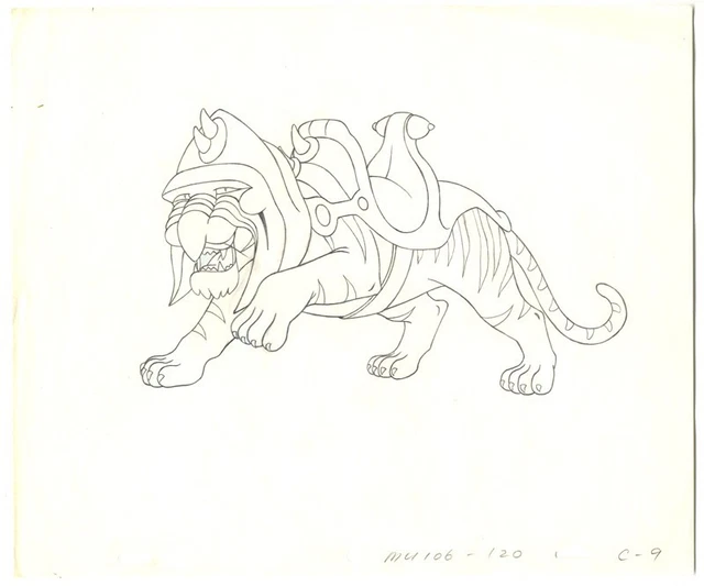 HE-MAN/SHE-RA MASTERS OF the Universe BATTLE CAT animation pencil art ...
