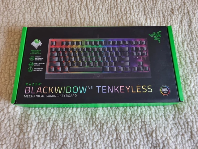 RAZER BLACKWIDOW TENKEYLESS Mechanical Gaming Keyboard Faulty UK Layout ...