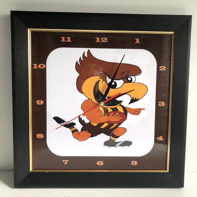 VINTAGE HAWTHORN HAWKS Clock AFL VFL Football Wall Clock Memorabilia ...