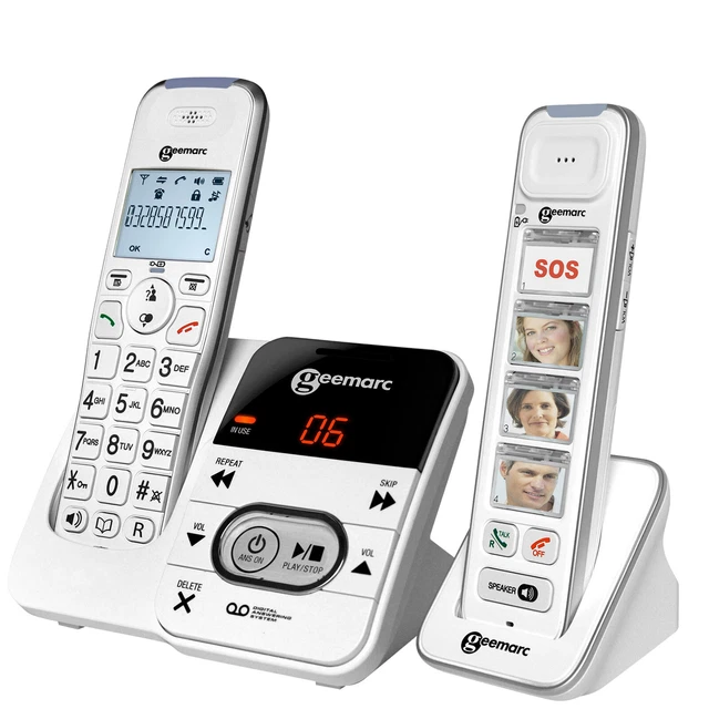 GEEMARC TÉLÉPHONE FIXE senior Téléphone Senior + Combiné Touche Photo EUR 139,90 - PicClick FR