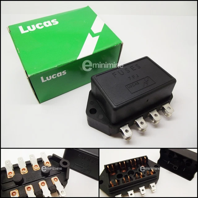 CLASSIC MINI GENUINE Lucas Fuse Box 4-line 1976-94 RTC440A Glass Type 4 ...