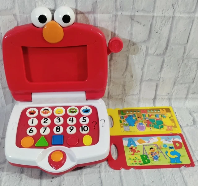 2006 MATTEL SESAME Street Elmo Talking Laptop Computer & 2 Learning ...