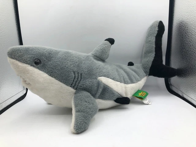 OFFICIAL WILD REPUBLIC Grey Shark Fish Plush Kids Soft Stuffed Toy ...