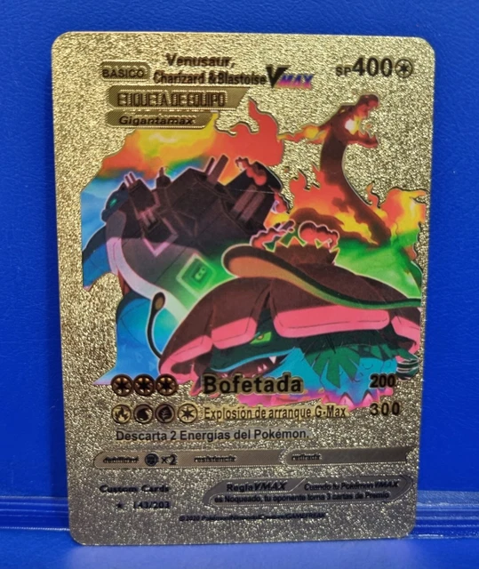 CARD CARTA TARJETA Pokemon Basico Gigantamax Venusaur VMAX SP400 Oro ...