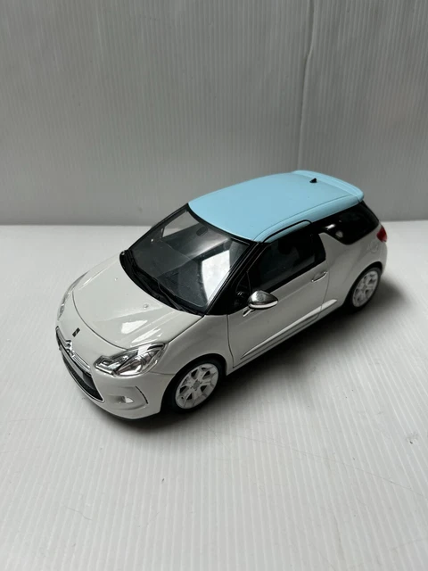 NOREV CITROËN DS3 Blanc Toit Bleu sans boite 1/18 Voiture Miniature ...