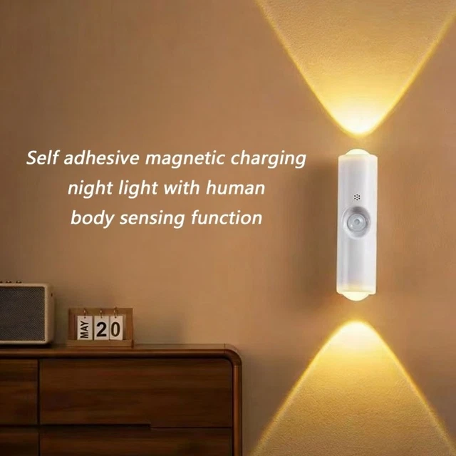 PRACTICAL LED MOTION Activated Night Light Rechargeable USB Automatic £ ...