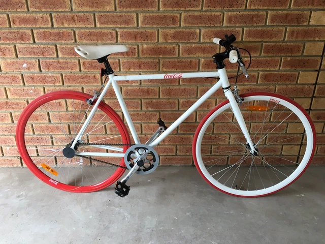 COCA COLA BIKE - Collectable - Fixed Gear - Rare White Road Bicycle ...