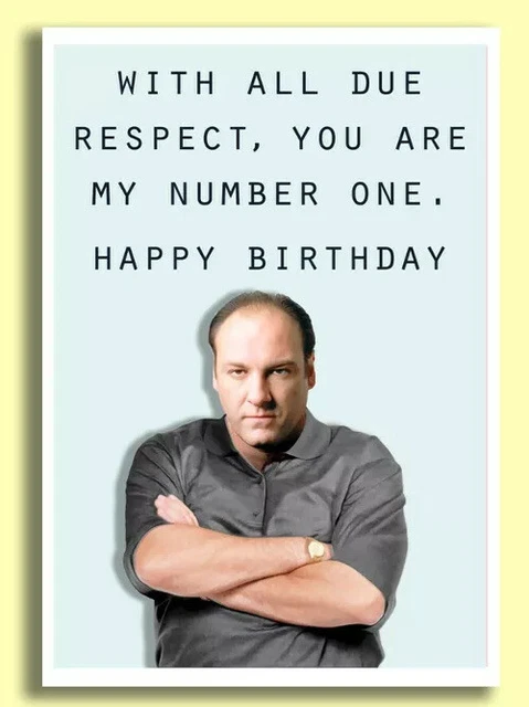 TONY SOPRANO CARD, The Sopranos Card, The Sopranos Birthday Card, Tony ...