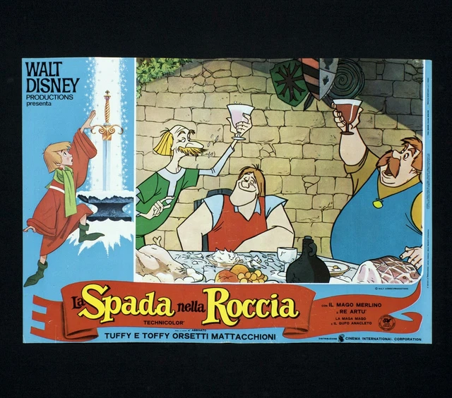 LA SPADA NELLA ROCCIA fotobusta poster Disney Sword in the Stone ...
