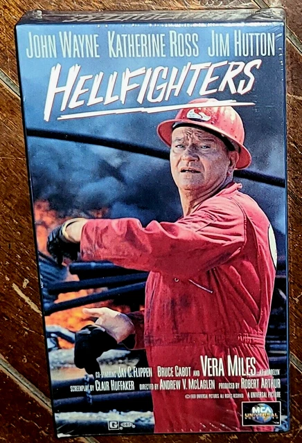 HELLFIGHTERS (VHS, 1991, MCA) John Wayne/Katharine Ross/Vera Miles/Jim ...