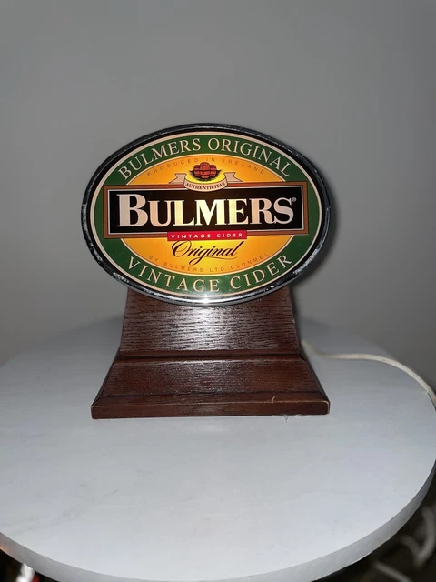 BULMERS CIDER ILLUMINATED Bar Top Pub Pump Font Sign Advertising Beer ...