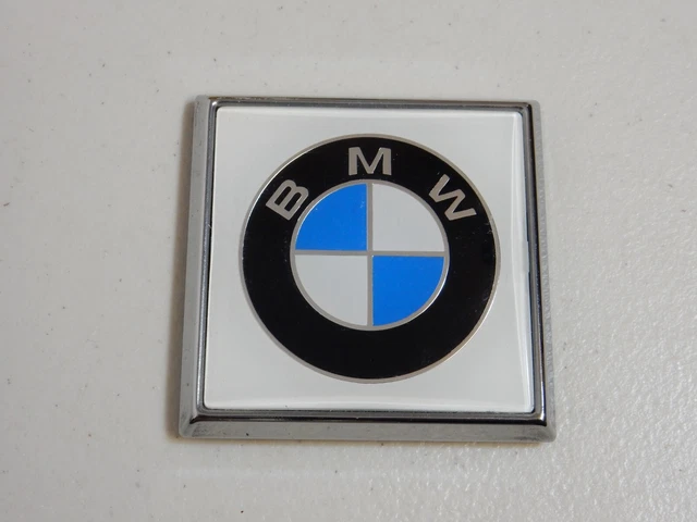 VINTAGE CHROME BMW Logo Renamel London Square Car Badge Auto Emblem £65 ...