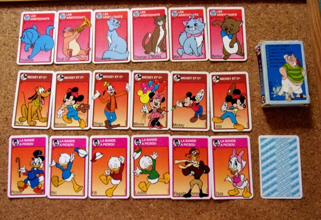 RARE- JEU DES 7 Familles De Disney - Chaque Famille Represente Un Theme ...