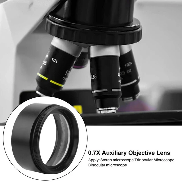 WD120 0.7X TRINOCULAR Stereo Microscope Auxiliary Objective Lens ...