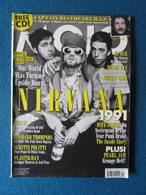 MOJO MAGAZINE ISSUE 208 March 2011 NIRVANA KURT COBAIN DAVE GROHL PEARL ...