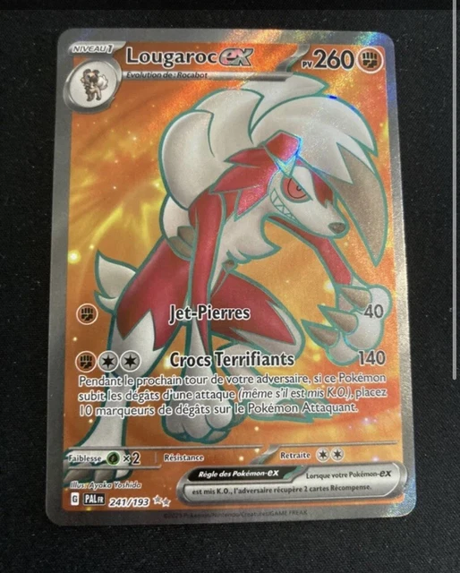 CARTE POKEMON LOUGAROC Ex 241/193 Secrete FA/ Evolutions Paldea Fr Neuf ...