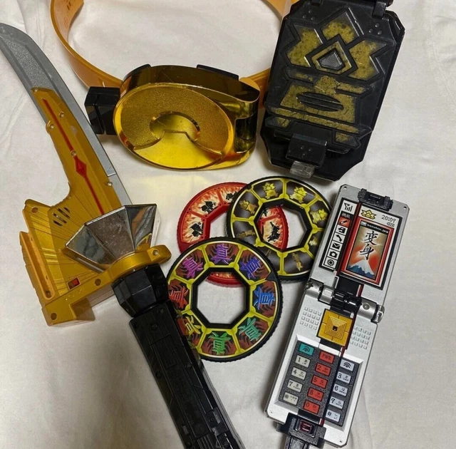 POWER RANGERS SAMURAI Sentai Shinkenger DX Shodo Phone & Sword & Belt ...