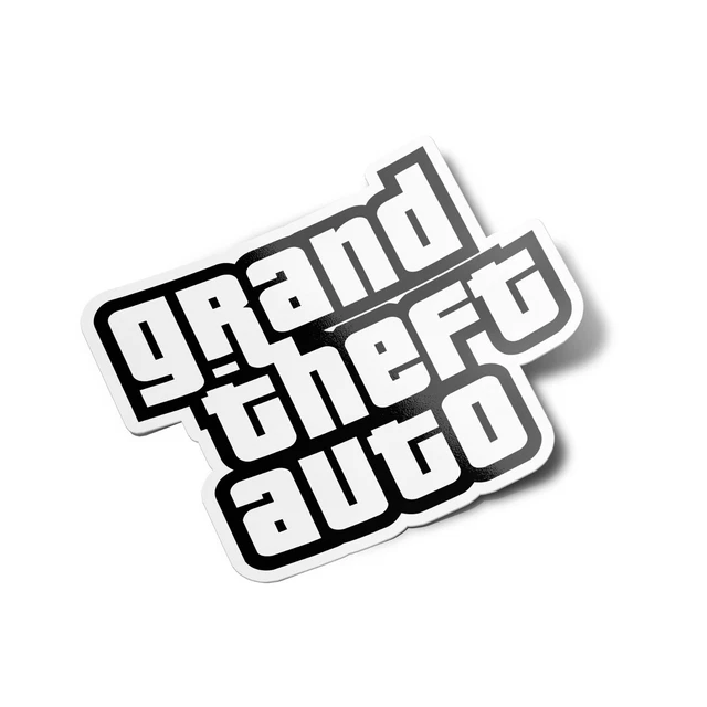 PACK X5 AUTOCOLLANTS Stickers GTA Grand Theft Auto logo jeu vidéo game ...
