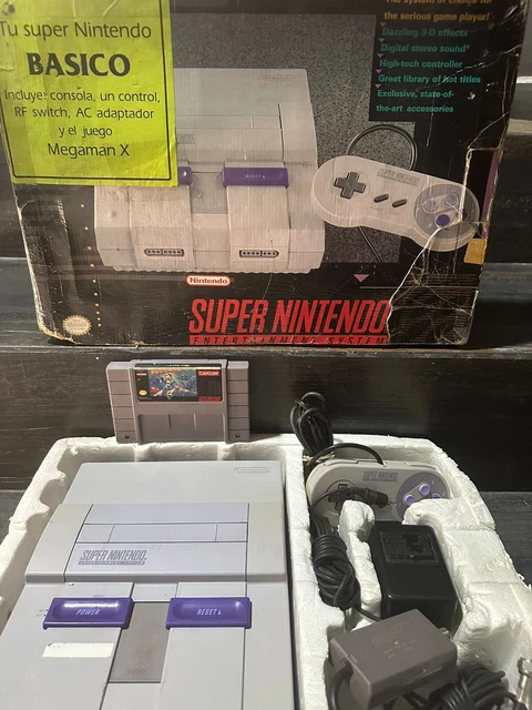 SUPER NINTENDO BUNDLE Megaman X SNES Rare Mexico Majesco Gamela Variant ...