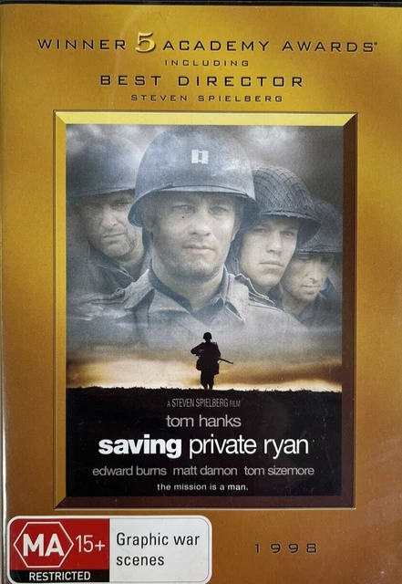 SAVING PRIVATE RYAN DVD Film Movie Tom Hanks Steven Spielberg Matt ...