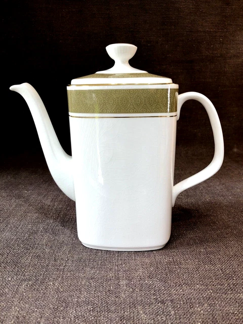 VINTAGE ROYAL DOULTON English Bone China Coffee Pot “Antique Gold” £10. ...