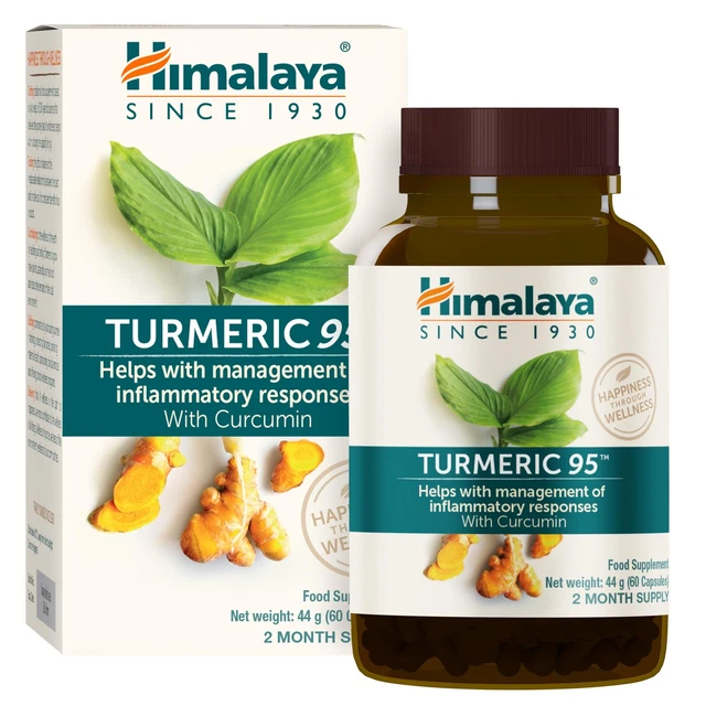 HIMALAYA TURMERIC 95 Curcumin Capsules 600mg Immune Support Antioxidant ...