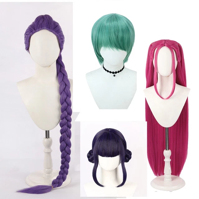 KPOP DEMON HUNTERS/HUNTR/X Rumi/Mira/BOBBY/Zoey Cosplay Synthetic Hair Wig Party £37.19 ...