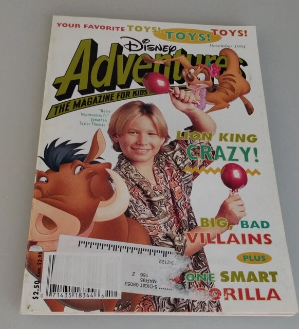 DISNEY ADVENTURES MAGAZINE Lion King Jonathan Taylor Thomas Super ...