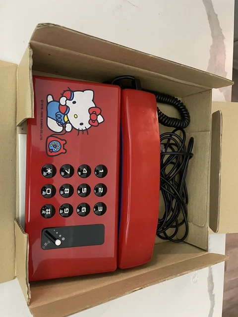 HELLO KITTY SANRIO Telephone Vintage 1980s Red Retro Phone With ...