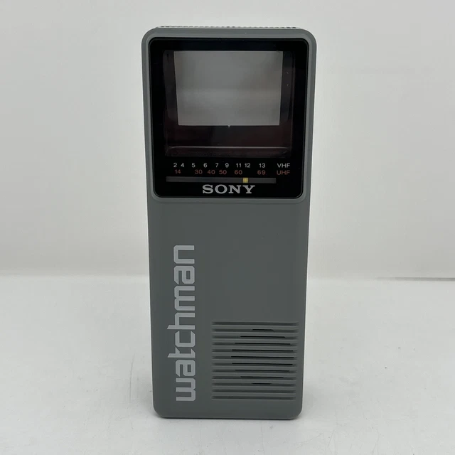 SONY WATCHMAN BLACK and White TV Model FD-10A 1986 CRT Portable Analog ...