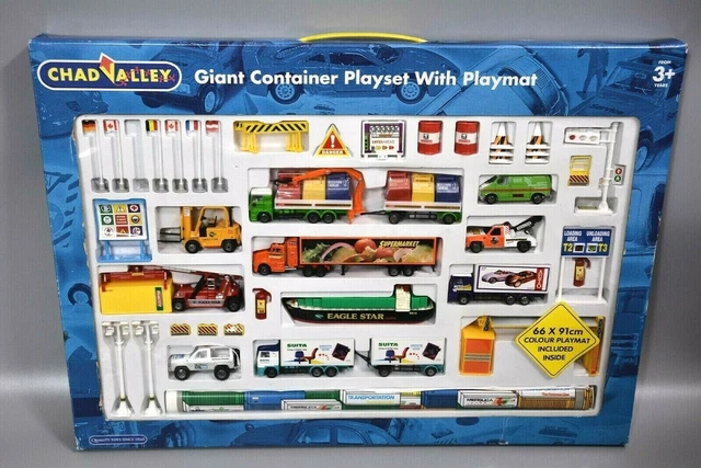 LARGE CHAD VALLEY Diecast Gift-Set/Playset, Trucks, Pick-Up, Fork Lift ...