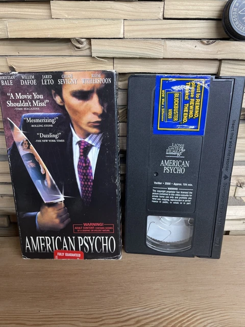 AMERICAN PSYCHO VHS 2000 Tape Horror Thriller Christian Bale Cult Rated ...