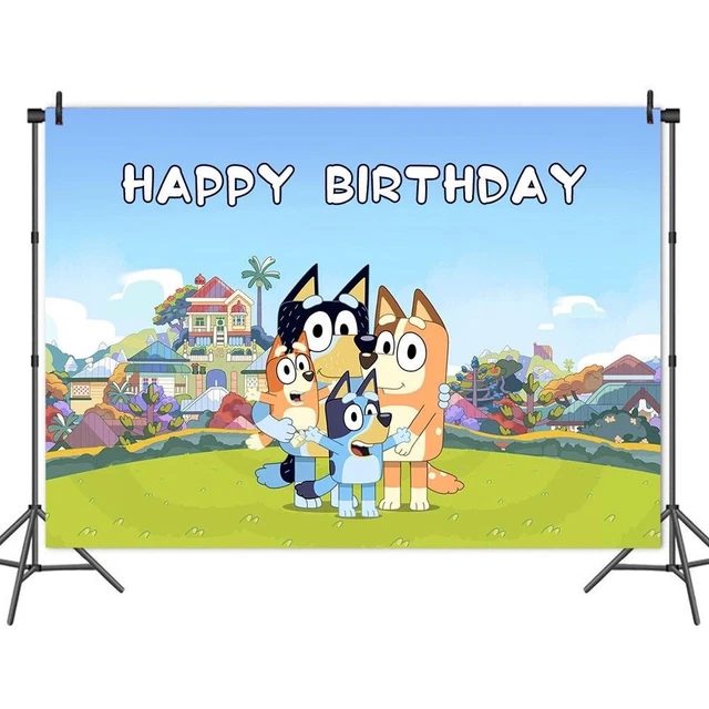 BLUEY BACKDROP BIRTHDAY Party Decorations Bluey Banner Bluey Birthday £ ...