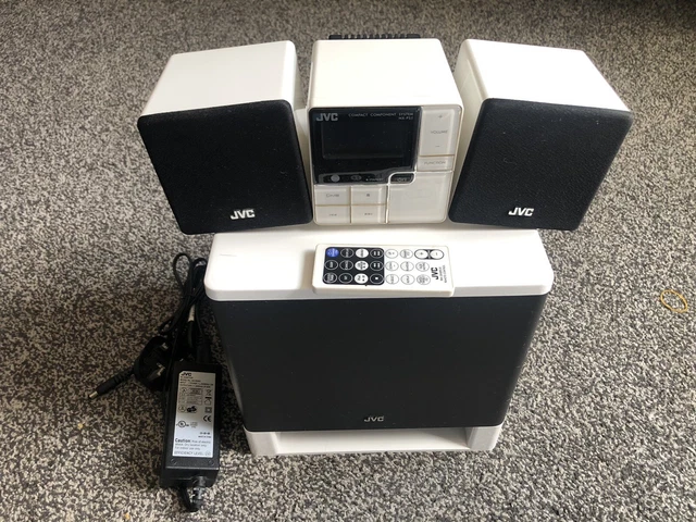 JVC NX-PS1 COMPACT Component Speaker System For Ipod USB AUX AMP SUB ...