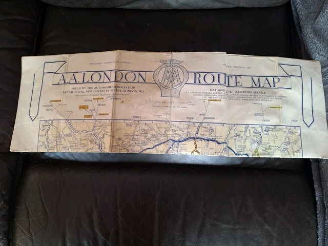 VINTAGE OLD MAP Of London AA £6.00 - PicClick UK