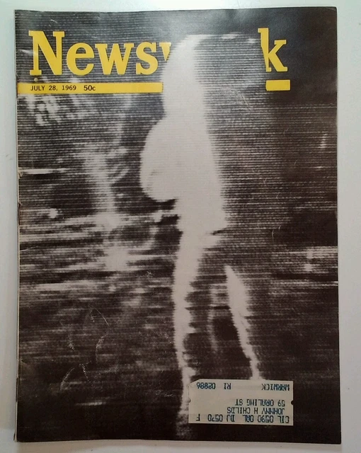 NEWSWEEK MAGAZINE MOONWALK 1969 Rare Ads Kennedy Chappaquiddick Carson ...