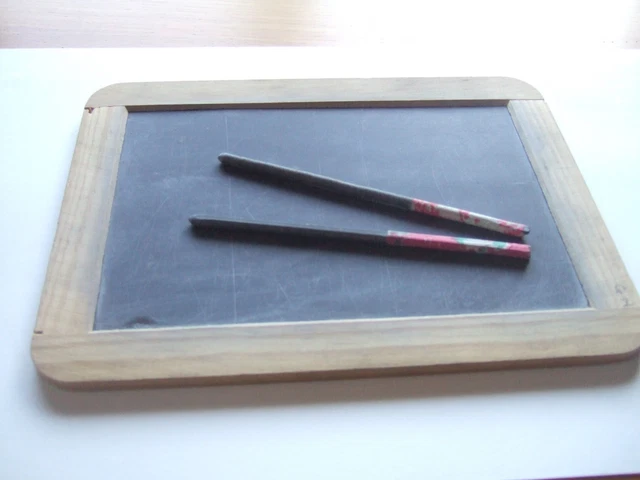 VINTAGE SCHOOL WRITING slate and slate pencils £21.50 - PicClick UK