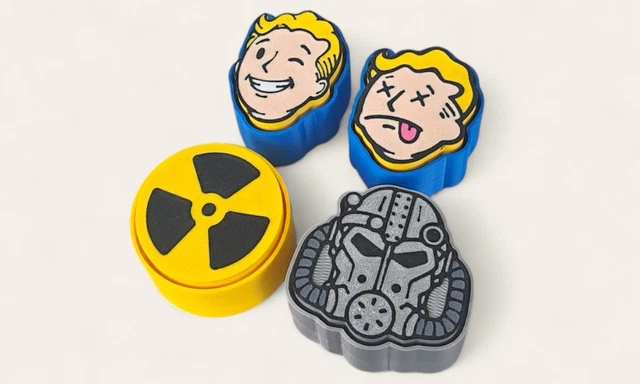 FALLOUT VAULT BOY ( Dead Version ) 3d Printed Fidget Clicker Or Key ...