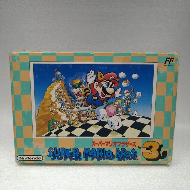 FC FAMICOM SOFTWARE/SUPER Mario Bros. 3 Software Box With Instruction ...
