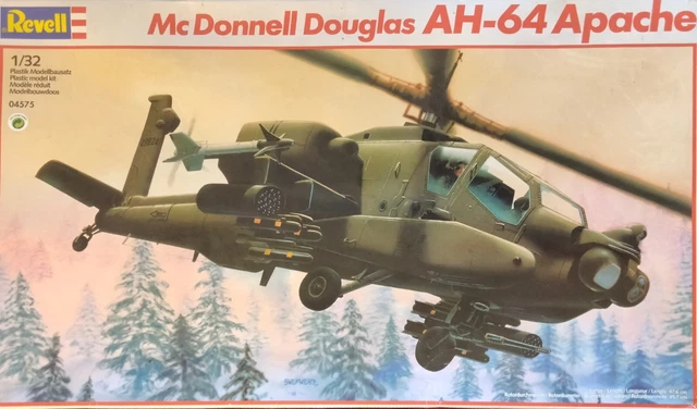 REVELL 1:32 MCDONNELL Douglas AH-64 APACHE Helicopter Model Kit 04575 ...